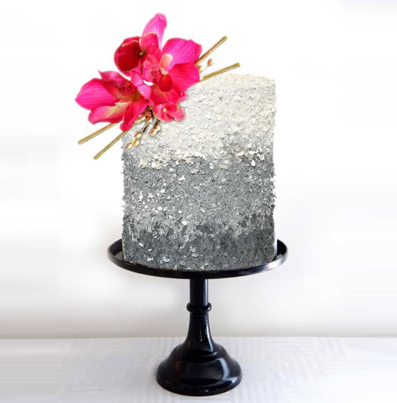 Köp Crystal Candy Ätbara glitterflakes Silver Moon | Snabb leverans